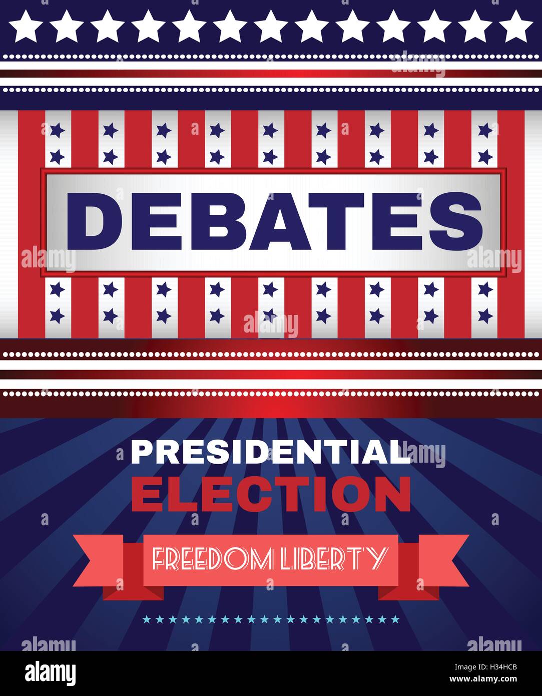 Digital vector usa election with presidential debates, freedom and ...