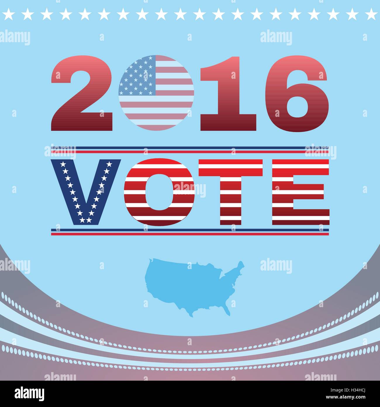 Digital vector vote usa election 2016, flat style Stock Vector Image ...