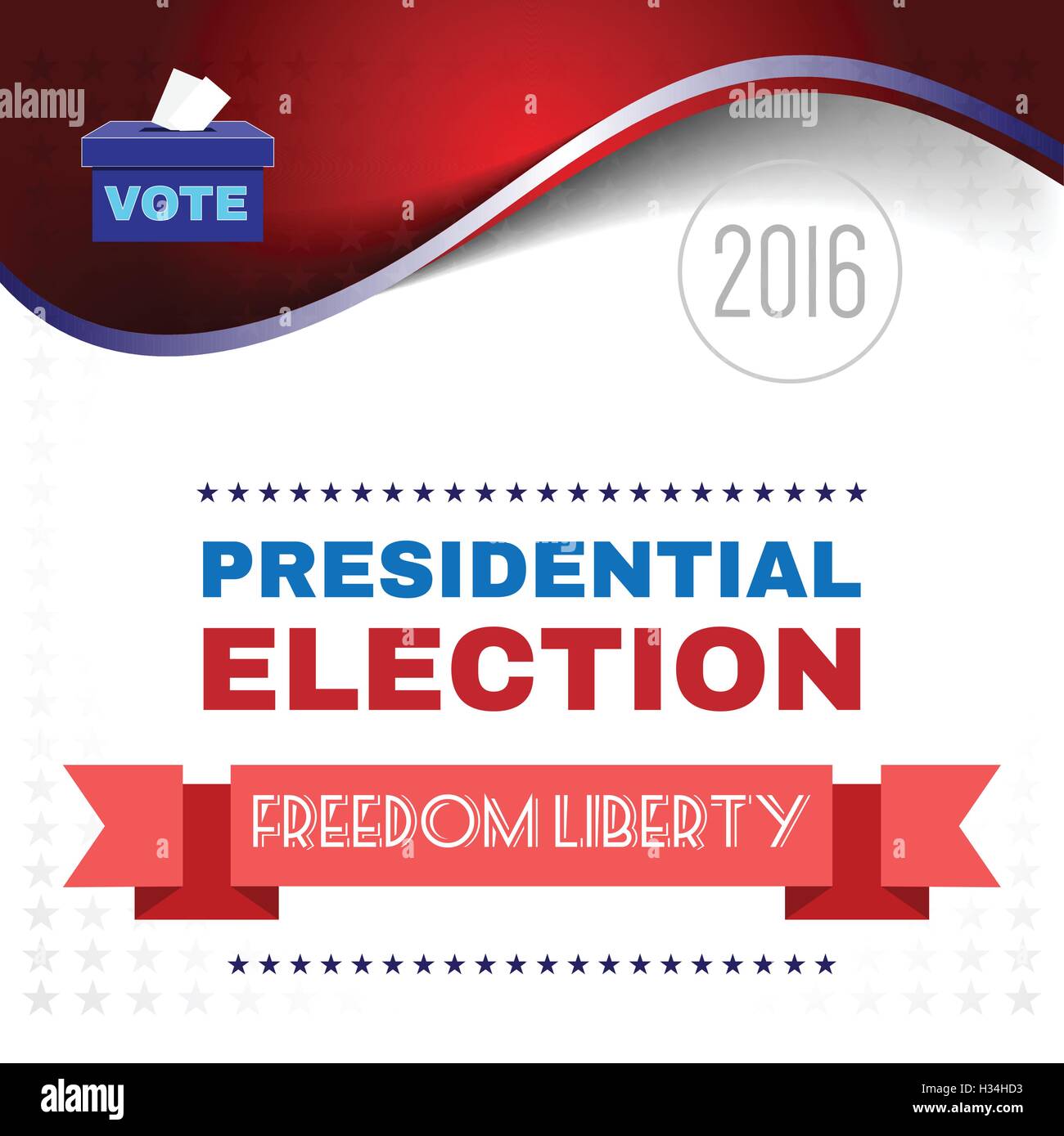 Digital vector usa election with presidential vote box and freedom and ...