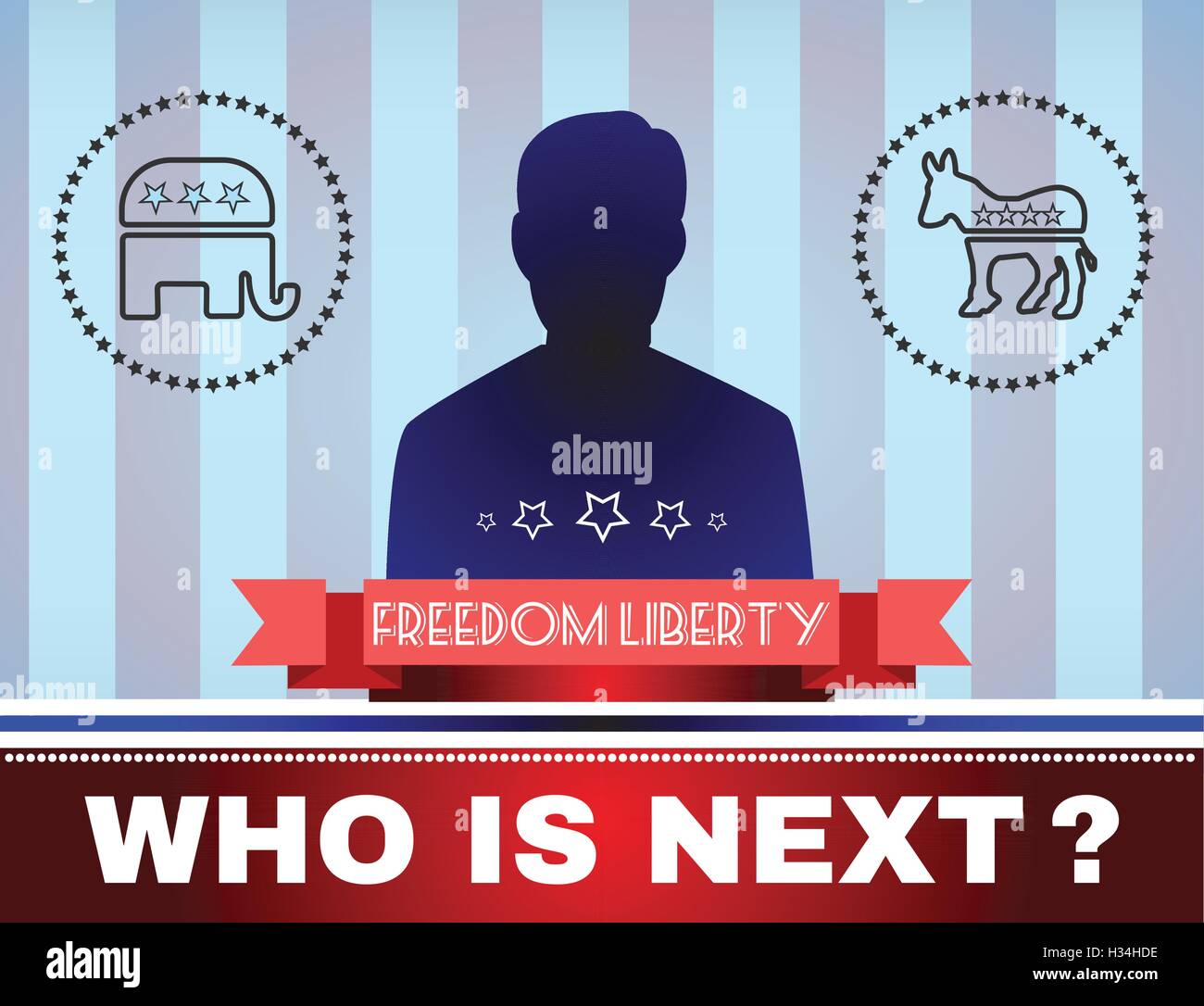 Digital vector usa election with candidate and republican or democrat ...