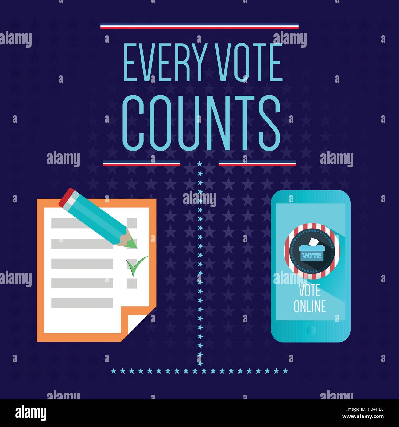Each vote counts Stock Vector Images - Alamy