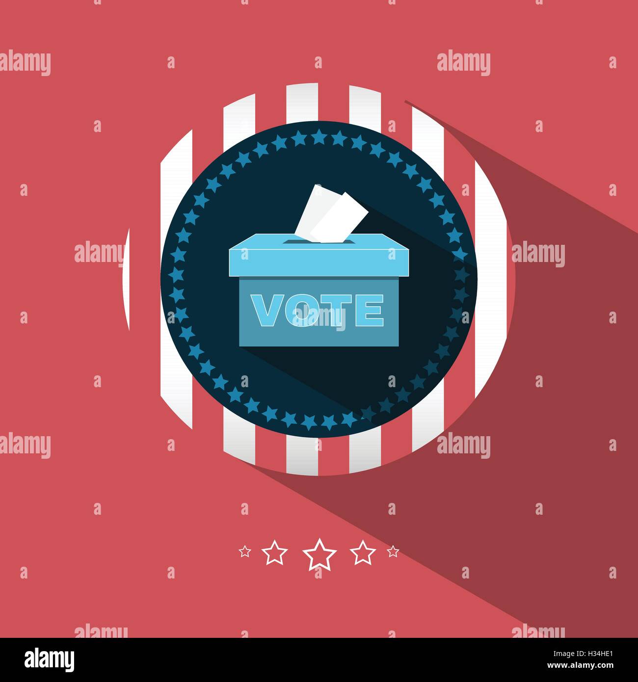 Digital vector usa election with vote box, flat style Stock Vector ...
