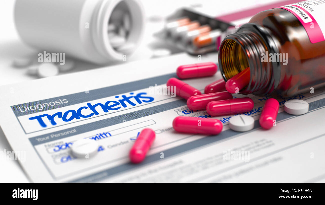 Tracheitis - Wording in Disease Extract. 3D Stock Photo - Alamy