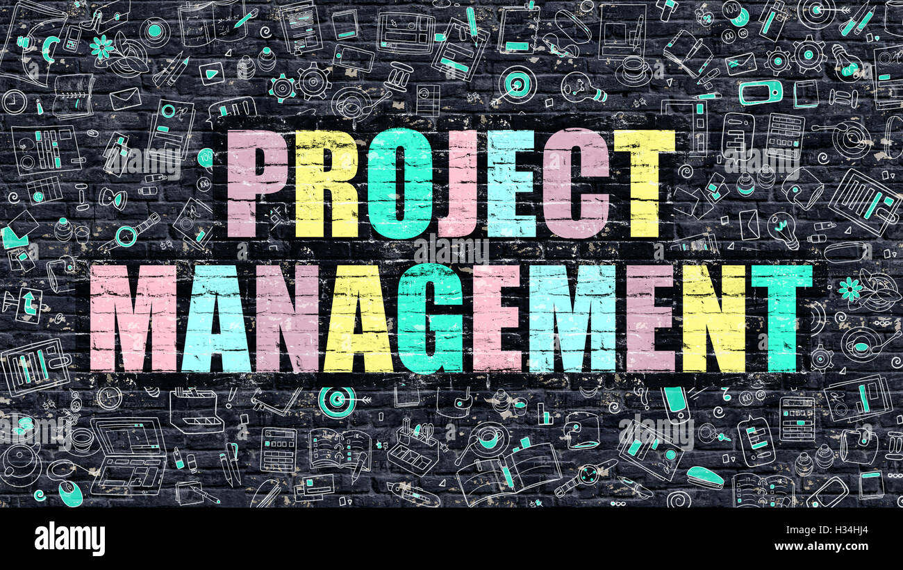 Project Management Concept with Doodle Design Icons Stock Photo - Alamy