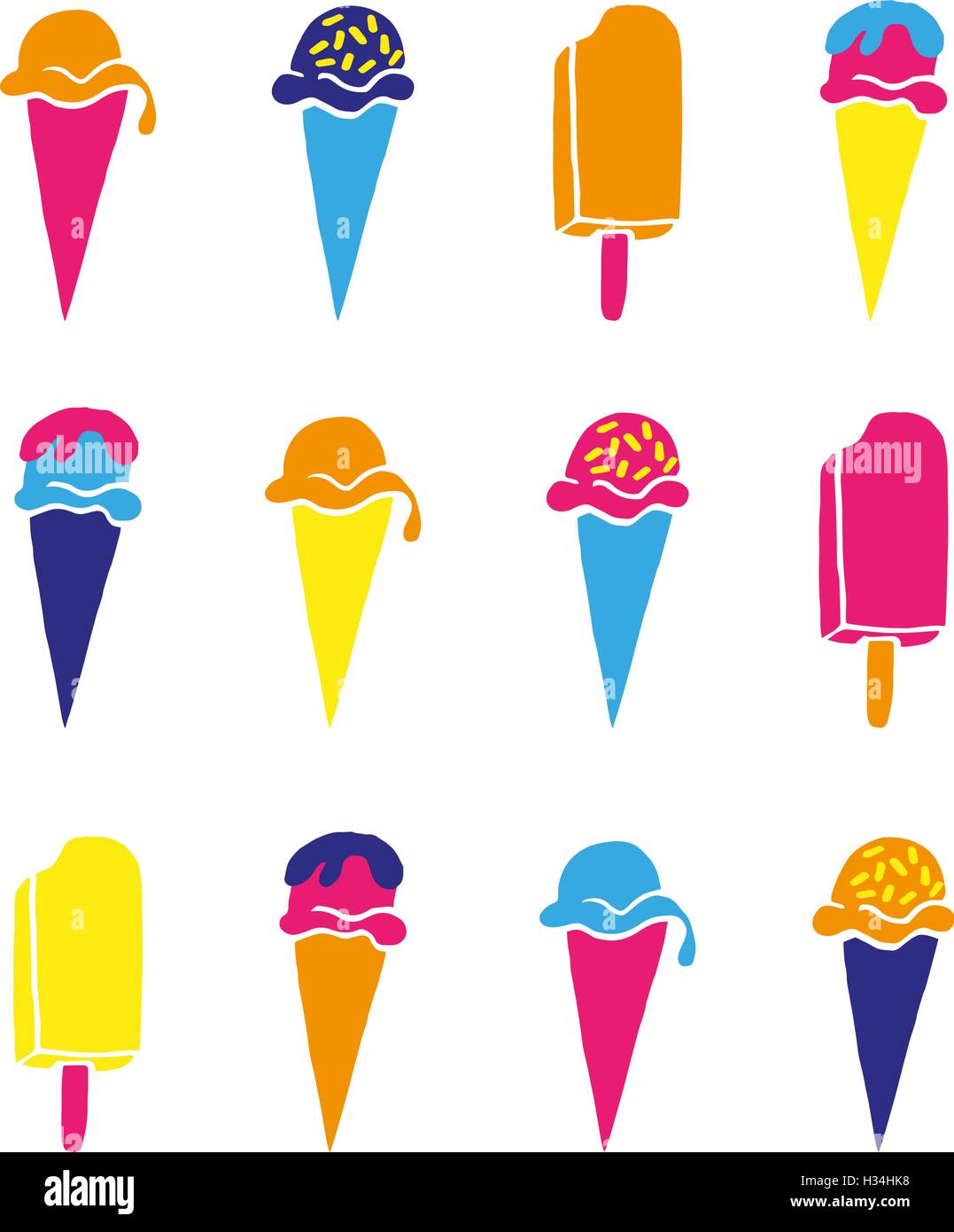 Gelato flavours Stock Vector Images - Alamy