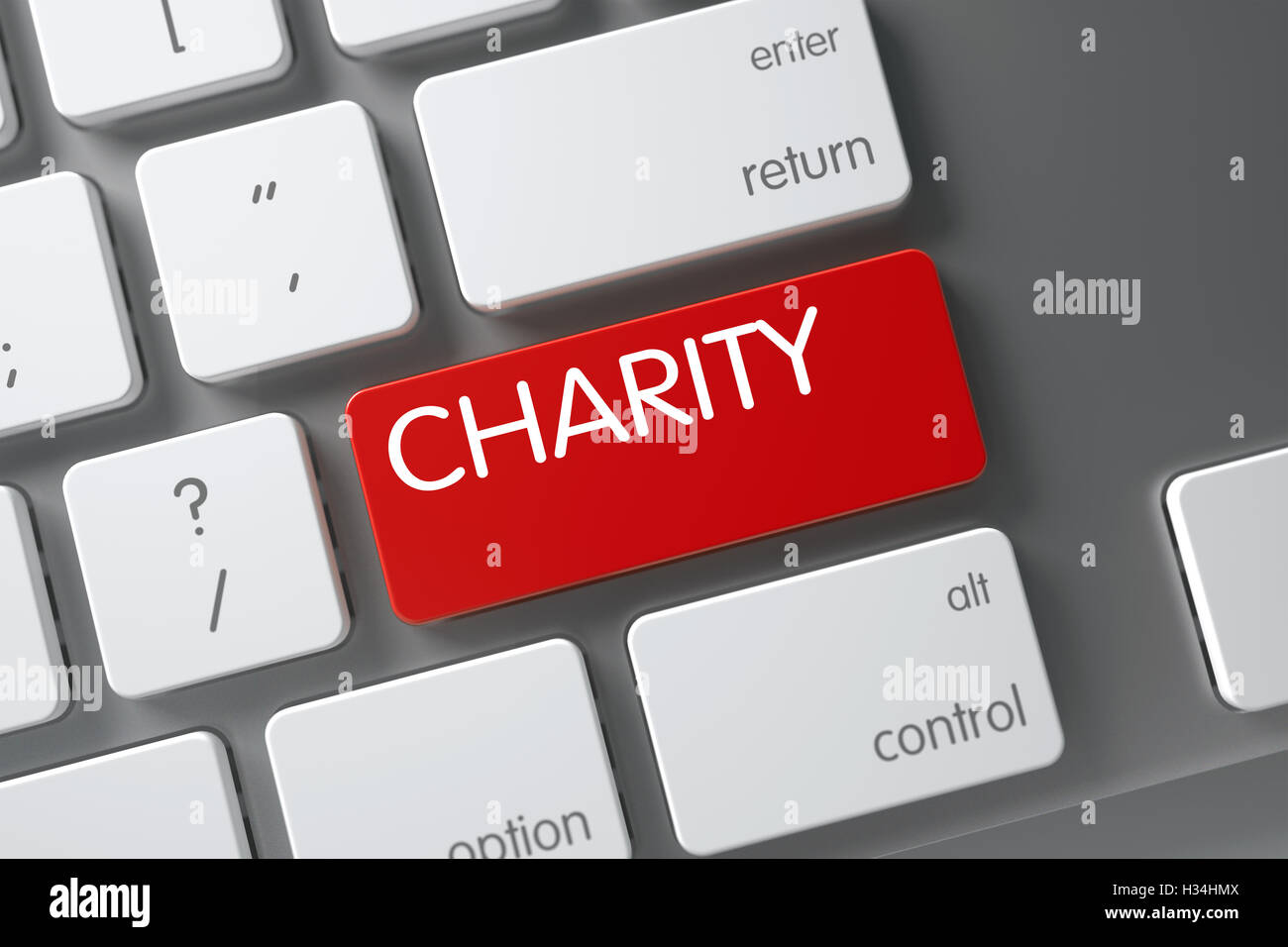 Charity Button. 3D Stock Photo - Alamy