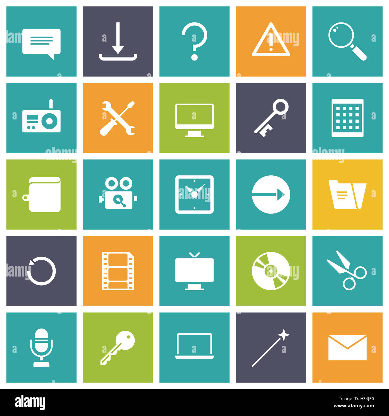 Flat design icons for user interface Stock Photo - Alamy