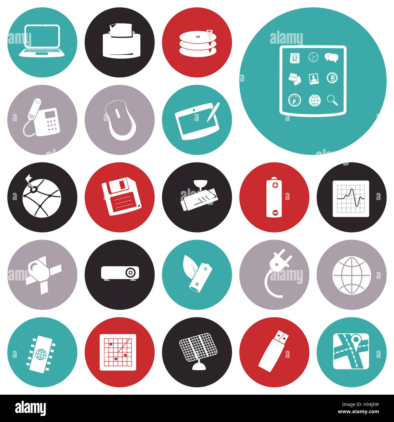 Technology clipart icons hi-res stock photography and images - Alamy
