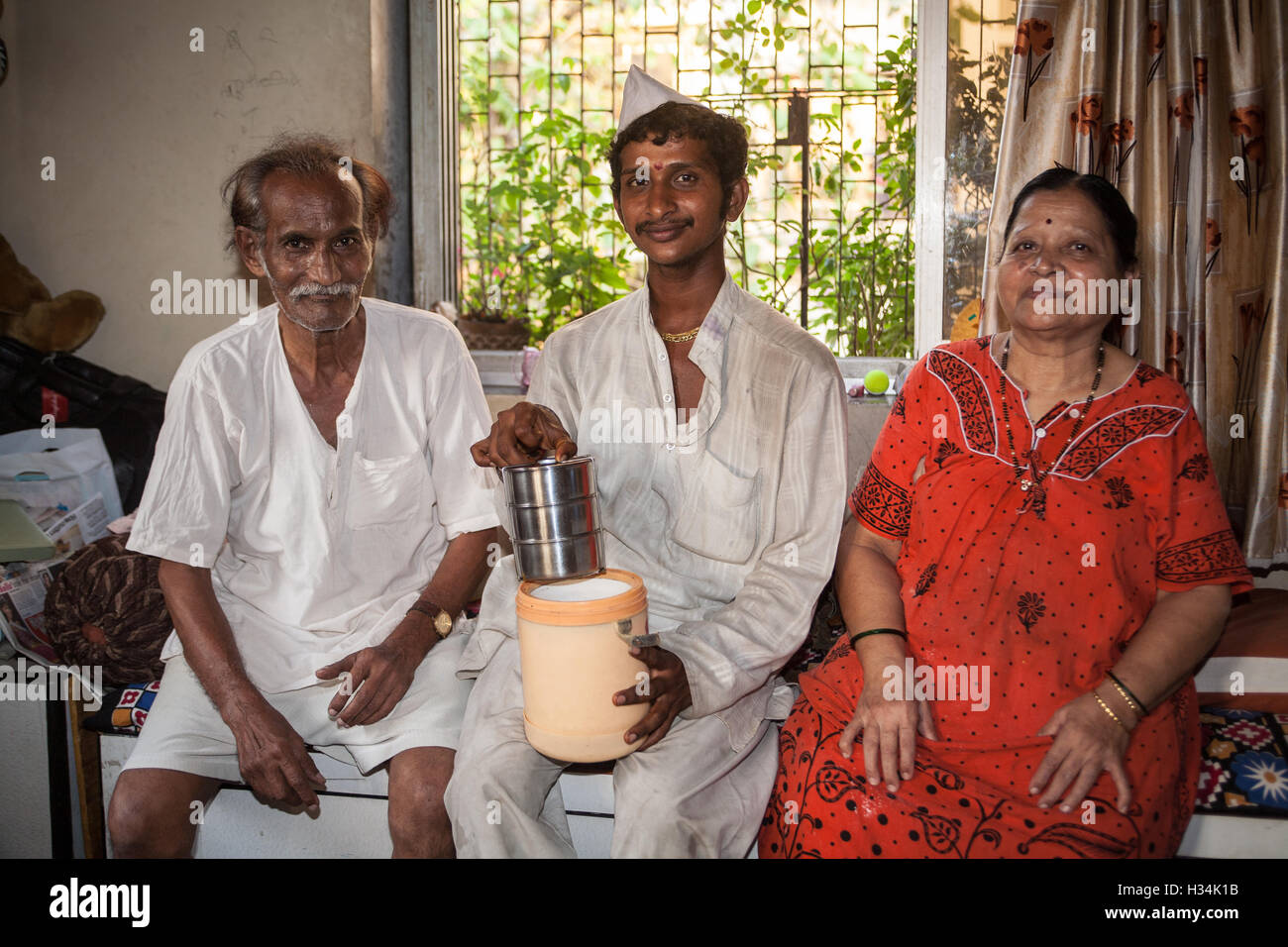 Dabbawalla. Tiffin lunch box system of food deliveries in Mumbai,Bombay ...