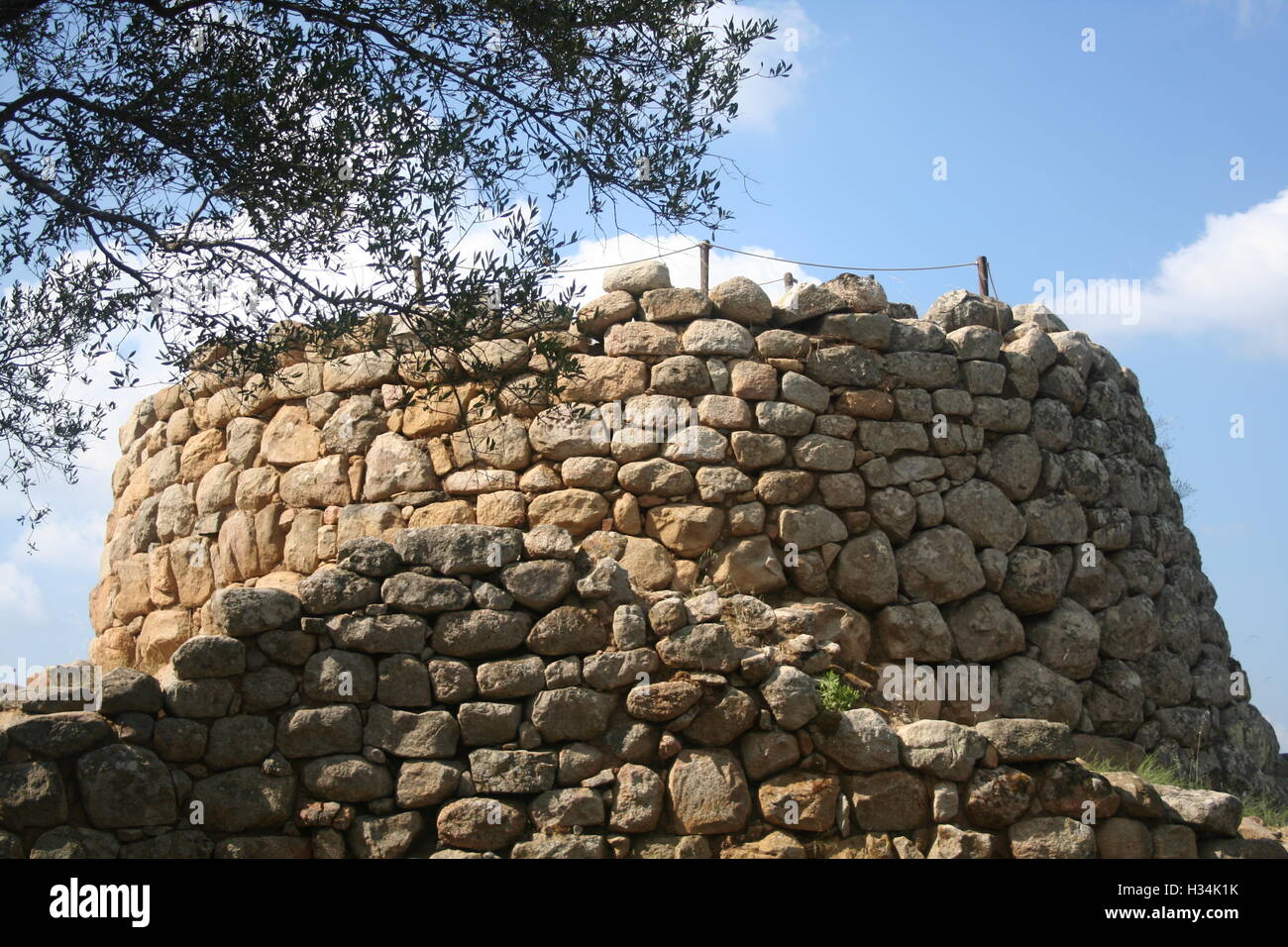 A stone turret at an old castle in Sardinia, Italy Stock Photo - Alamy