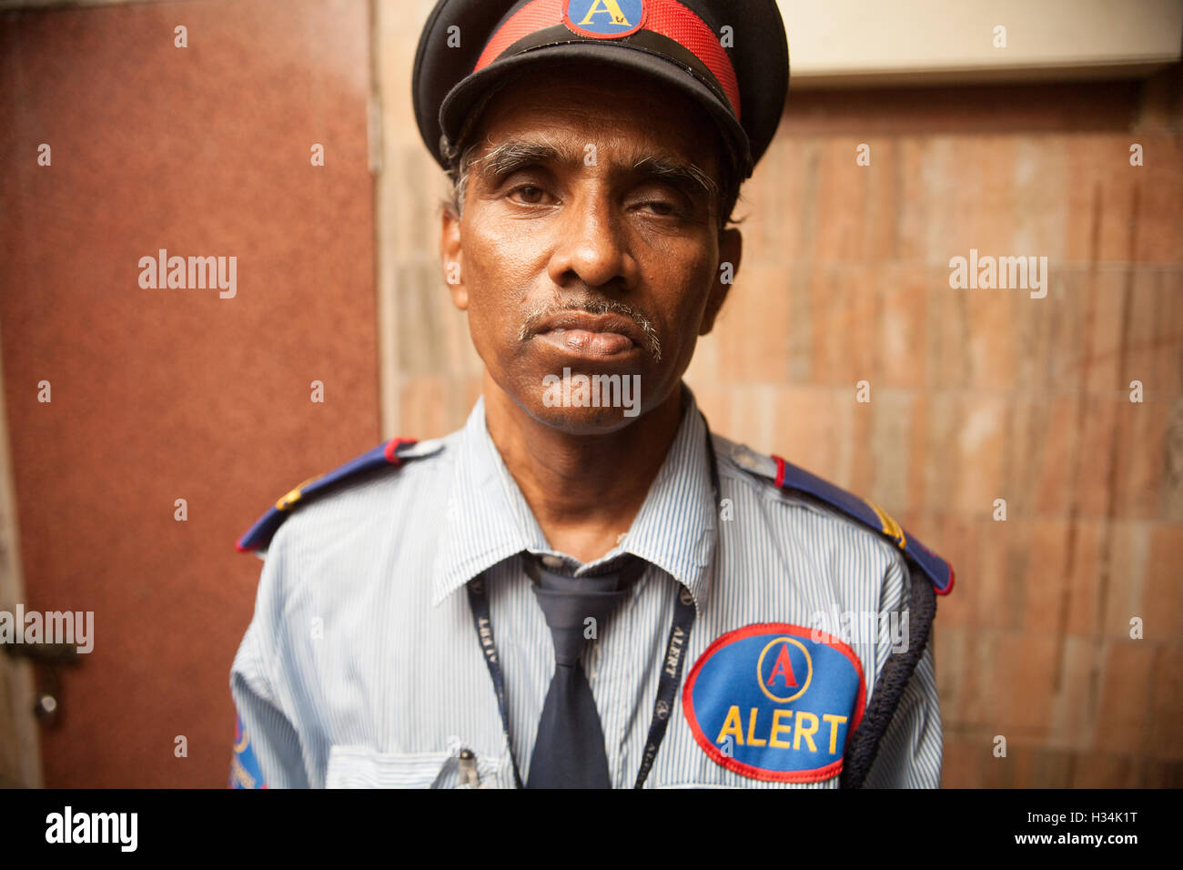 Security guard belonging to Alert company protect an expensive ...