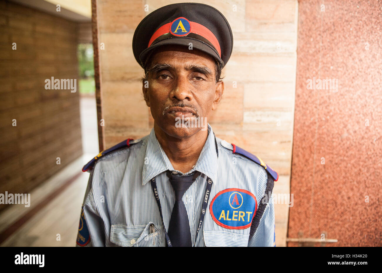 Security guard belonging to Alert company protect an expensive ...