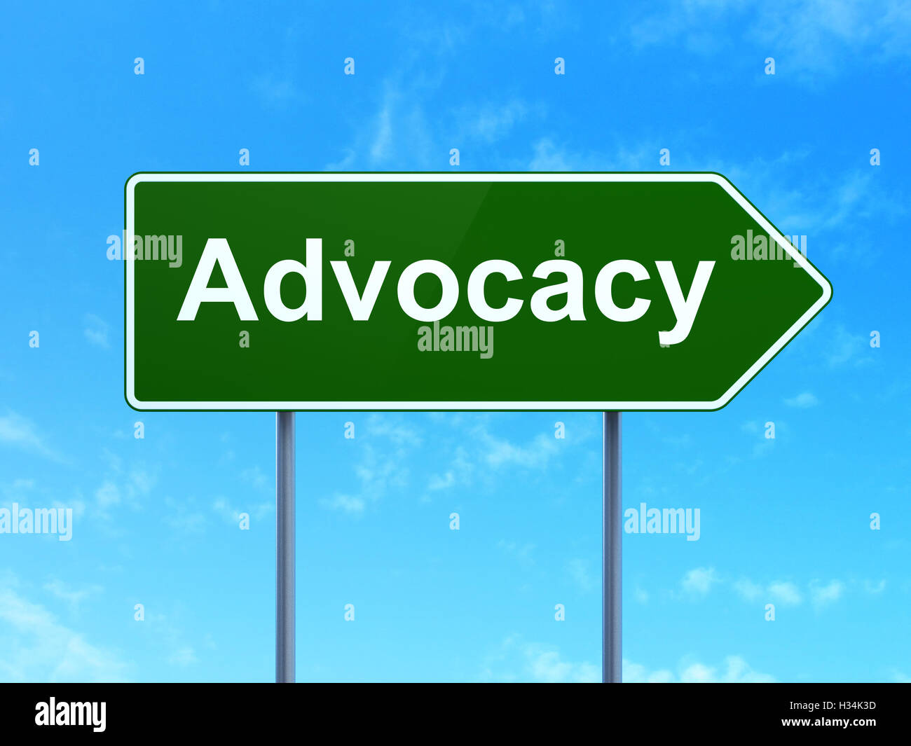 Law concept: Advocacy on road sign background Stock Photo - Alamy