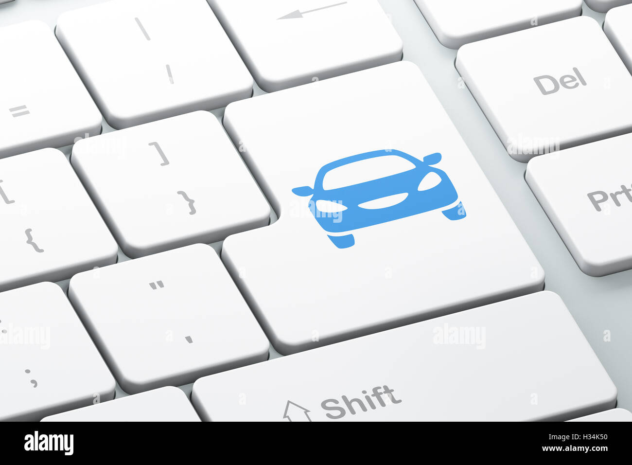 Travel concept: Car on computer keyboard background Stock Photo - Alamy