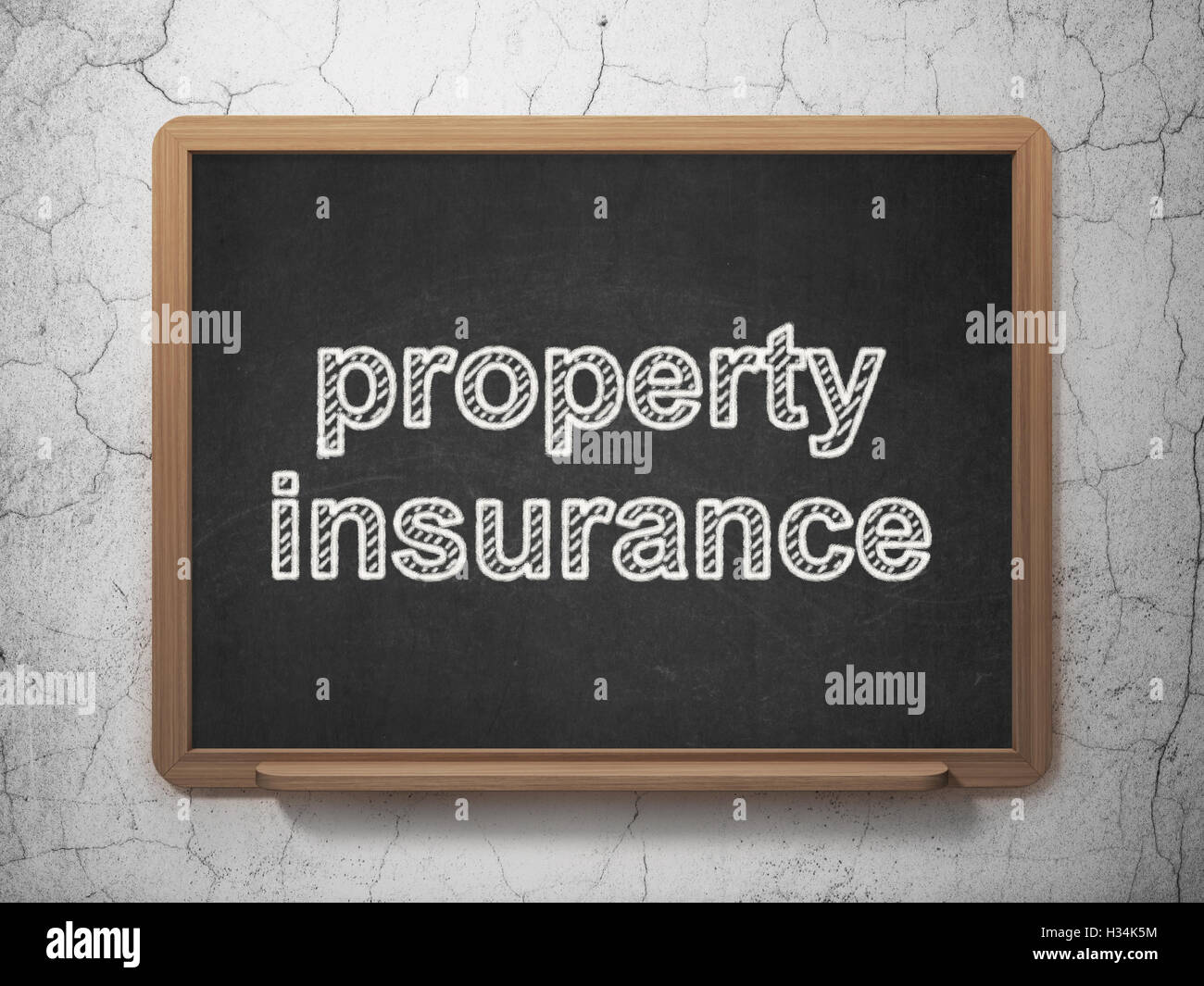 Insurance concept: Property Insurance on chalkboard background Stock ...