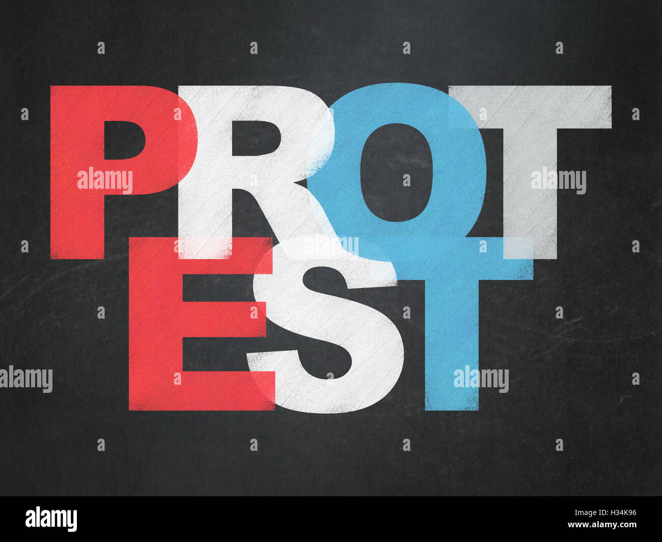 Political concept: Protest on School board background Stock Photo - Alamy