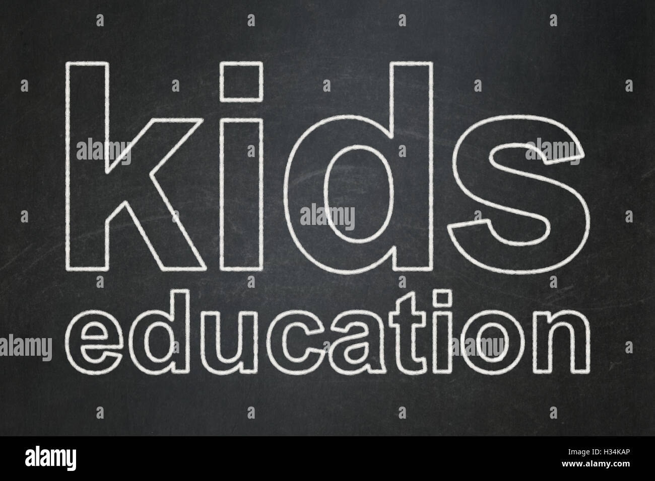 Education concept: Kids Education on chalkboard background Stock Photo - Alamy