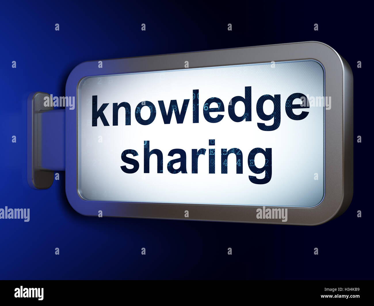 Education concept: Knowledge Sharing on billboard background Stock ...