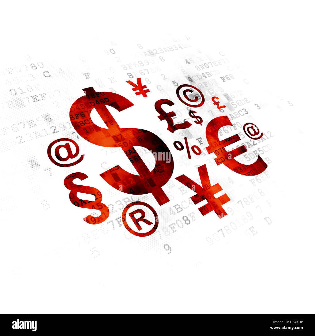 News concept: Finance Symbol on Digital background Stock Photo - Alamy