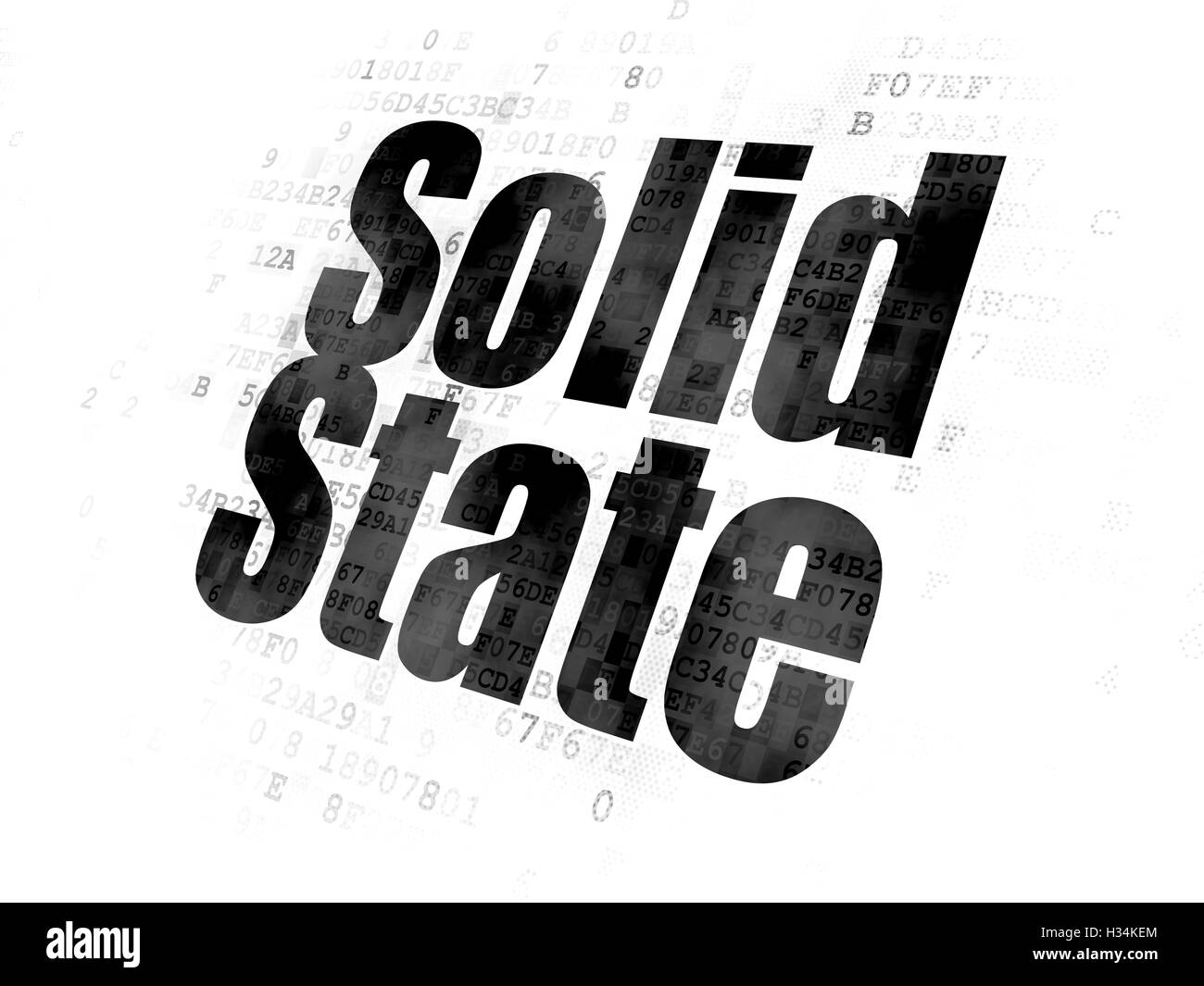 Science concept: Solid State on Digital background Stock Photo - Alamy
