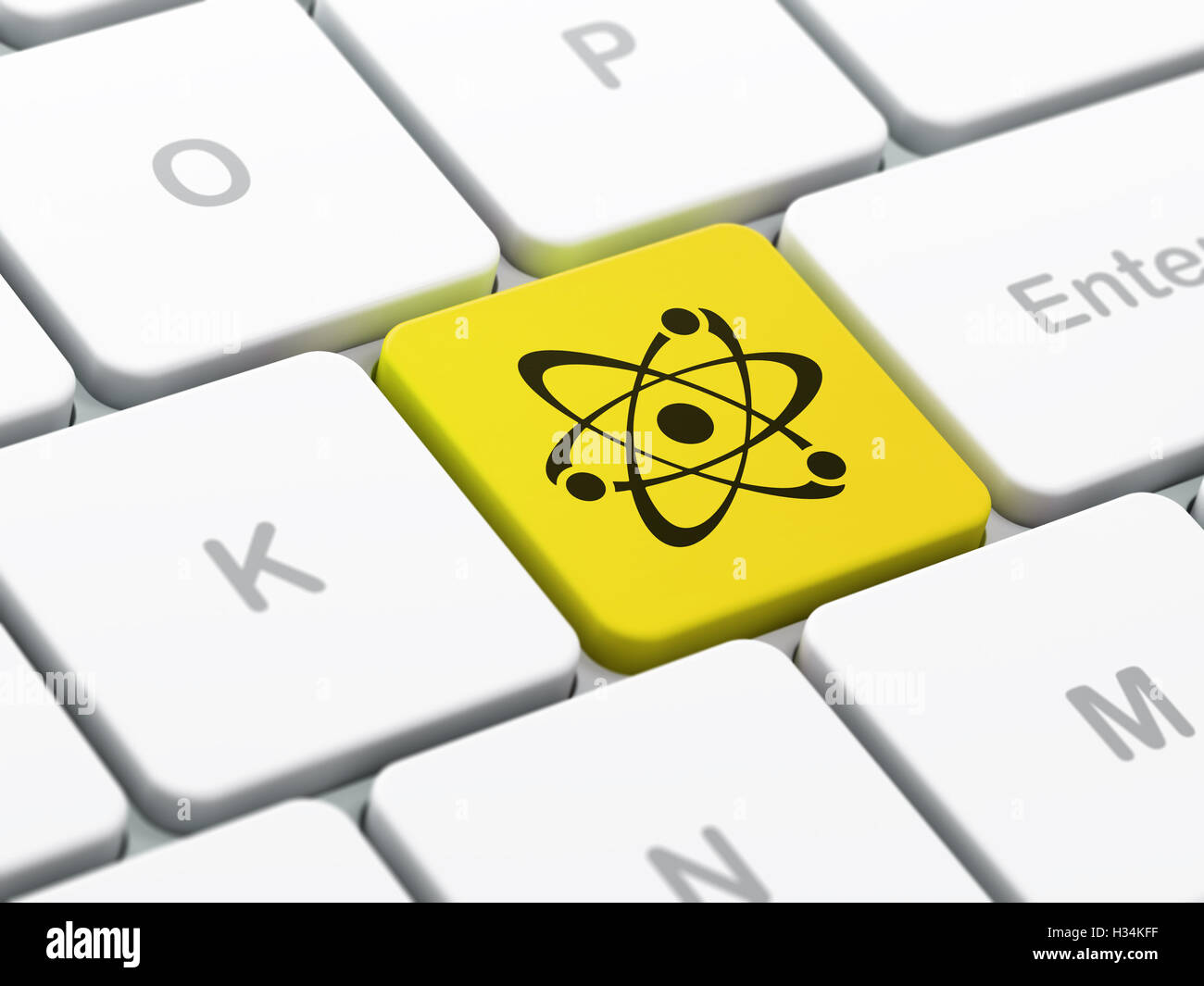 Science concept: Molecule on computer keyboard background Stock Photo ...