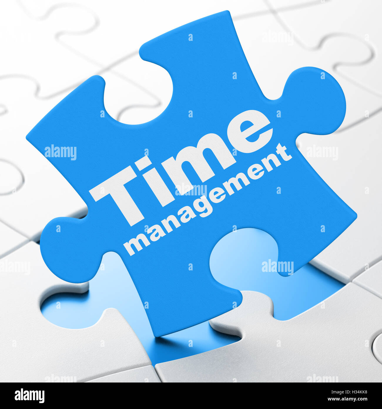 Time concept: Time Management on puzzle background Stock Photo - Alamy