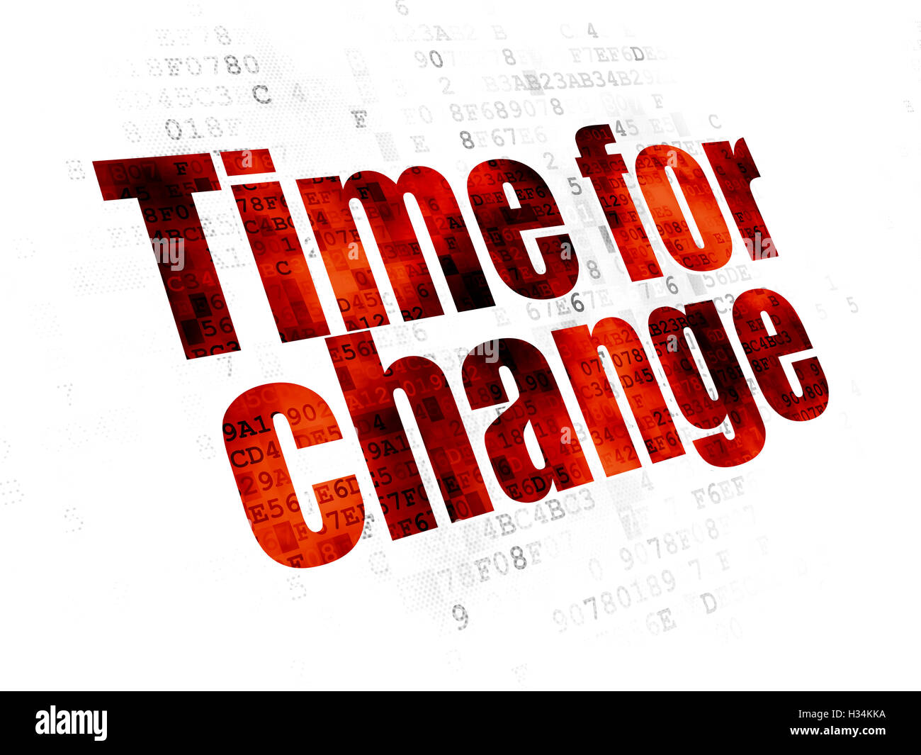 Time concept: Time for Change on Digital background Stock Photo - Alamy