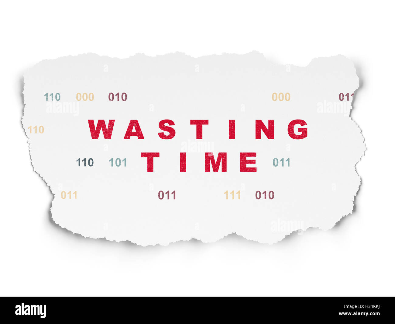 Timeline concept: Wasting Time on Torn Paper background Stock Photo - Alamy