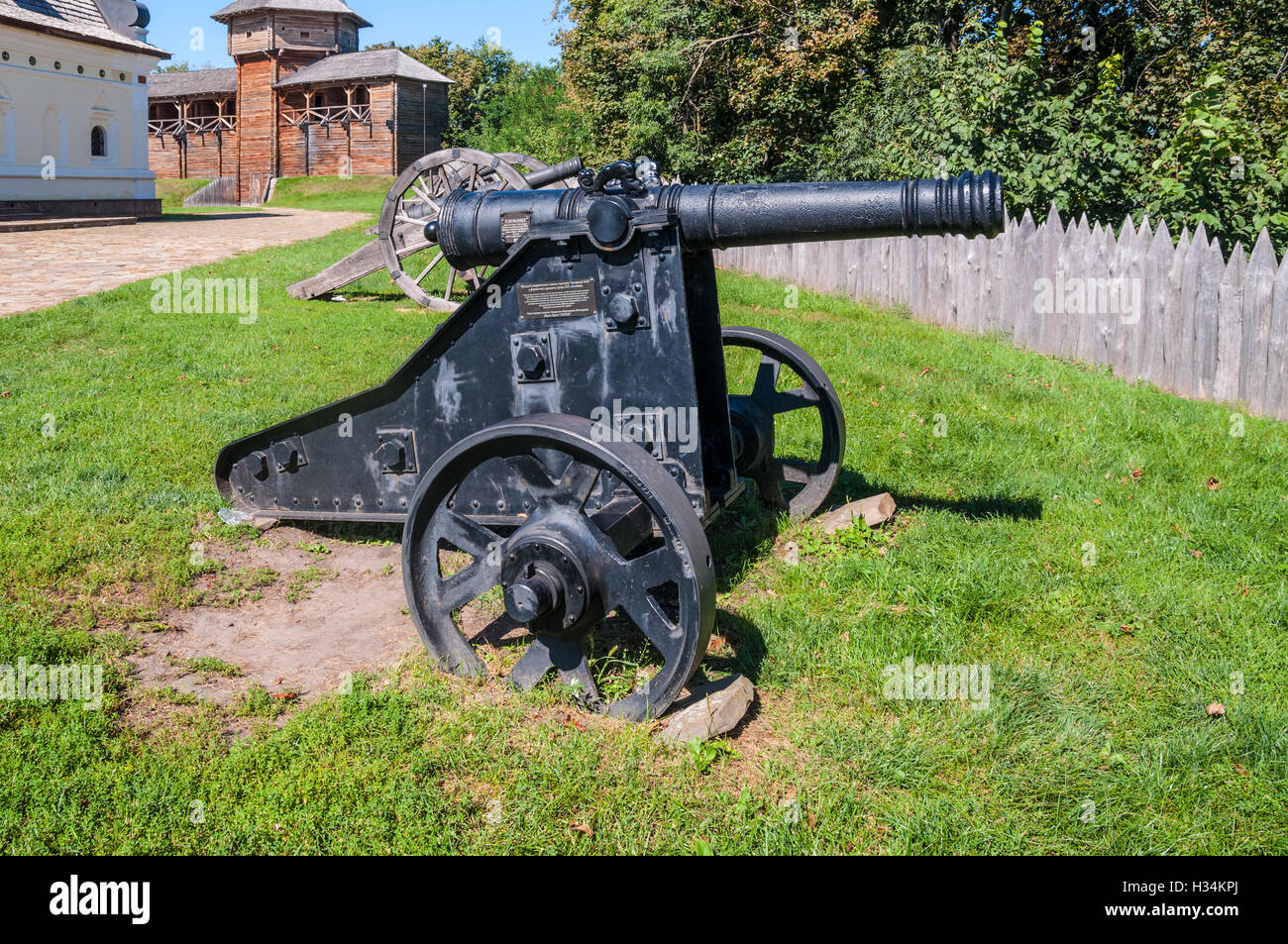 Old Cossack cannons are still on duty in the ancient wooden citadel in ...