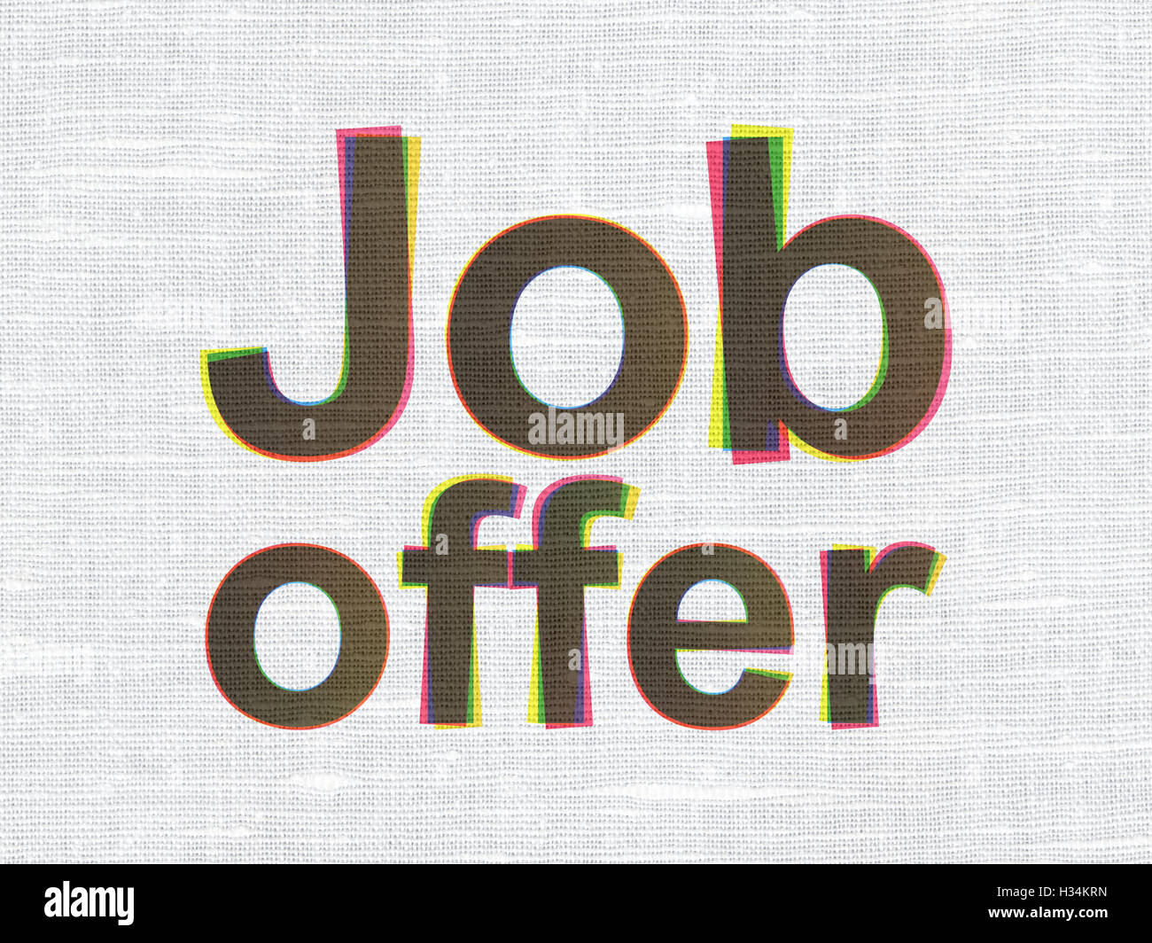 Business concept: Job Offer on fabric texture background Stock Photo ...