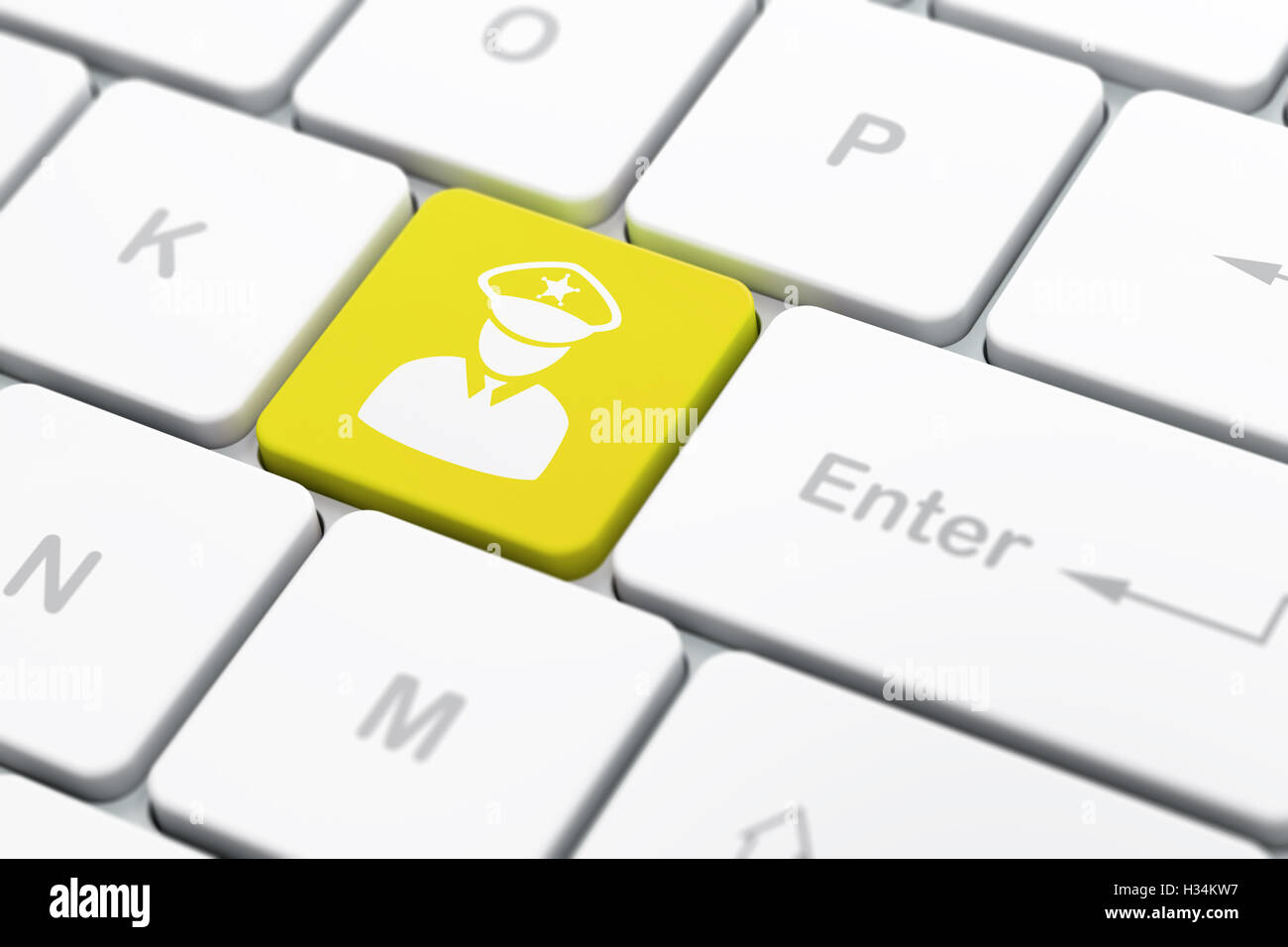 Safety concept: Police on computer keyboard background Stock Photo - Alamy