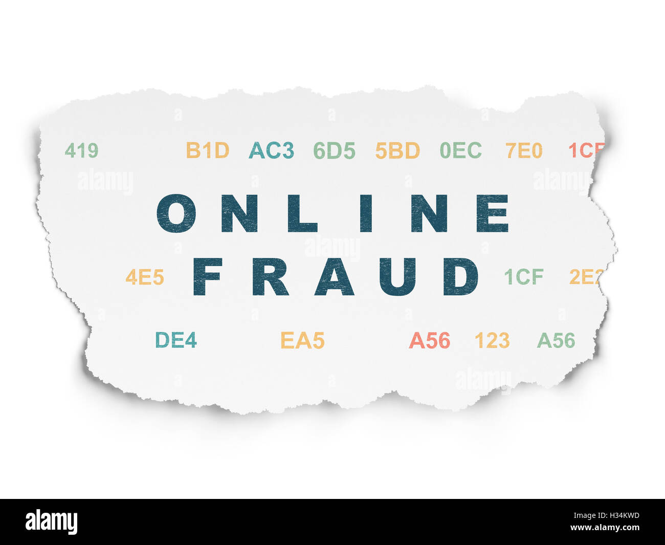 Safety concept: Online Fraud on Torn Paper background Stock Photo - Alamy
