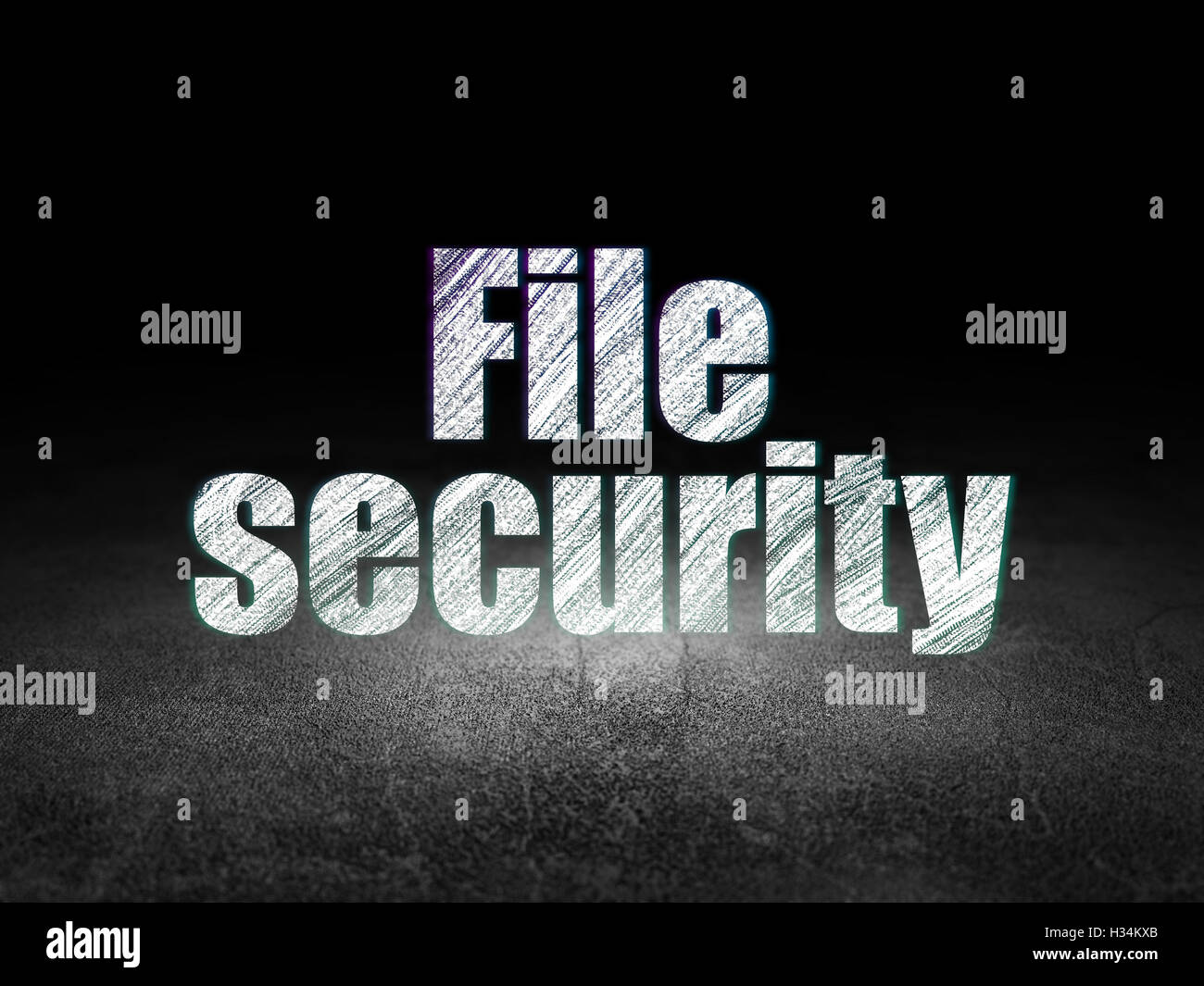 Privacy concept: File Security in grunge dark room Stock Photo - Alamy