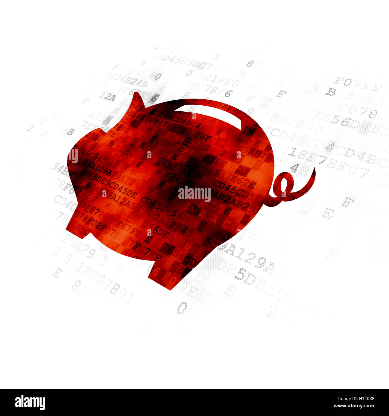 Money concept: Money Box on Digital background Stock Photo - Alamy