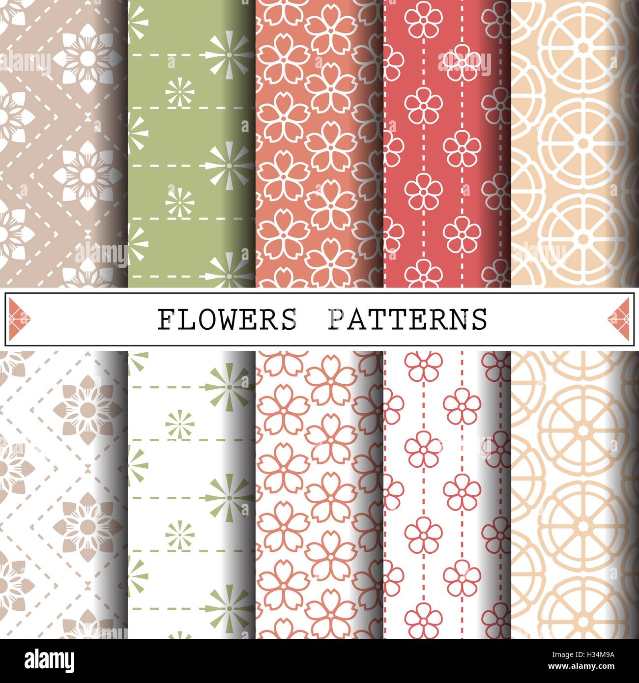 flower vector pattern,pattern fills, web page background,surface textures Stock Vector Image ...