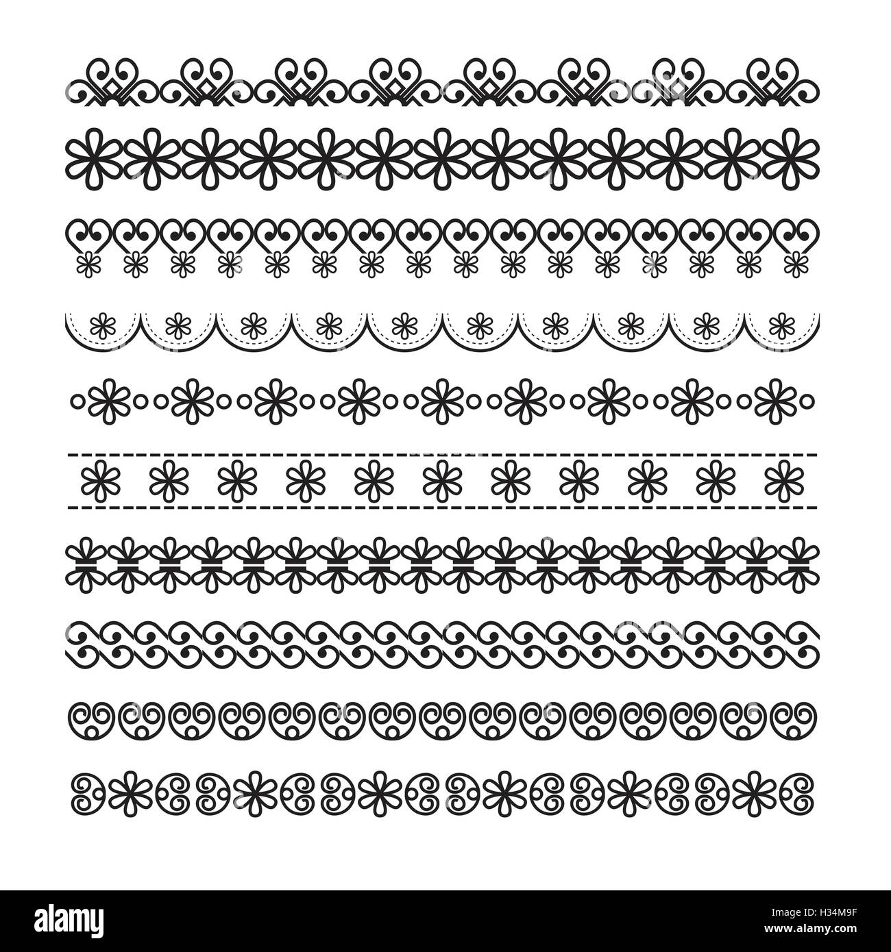 Lace pattern brush hi-res stock photography and images - Alamy
