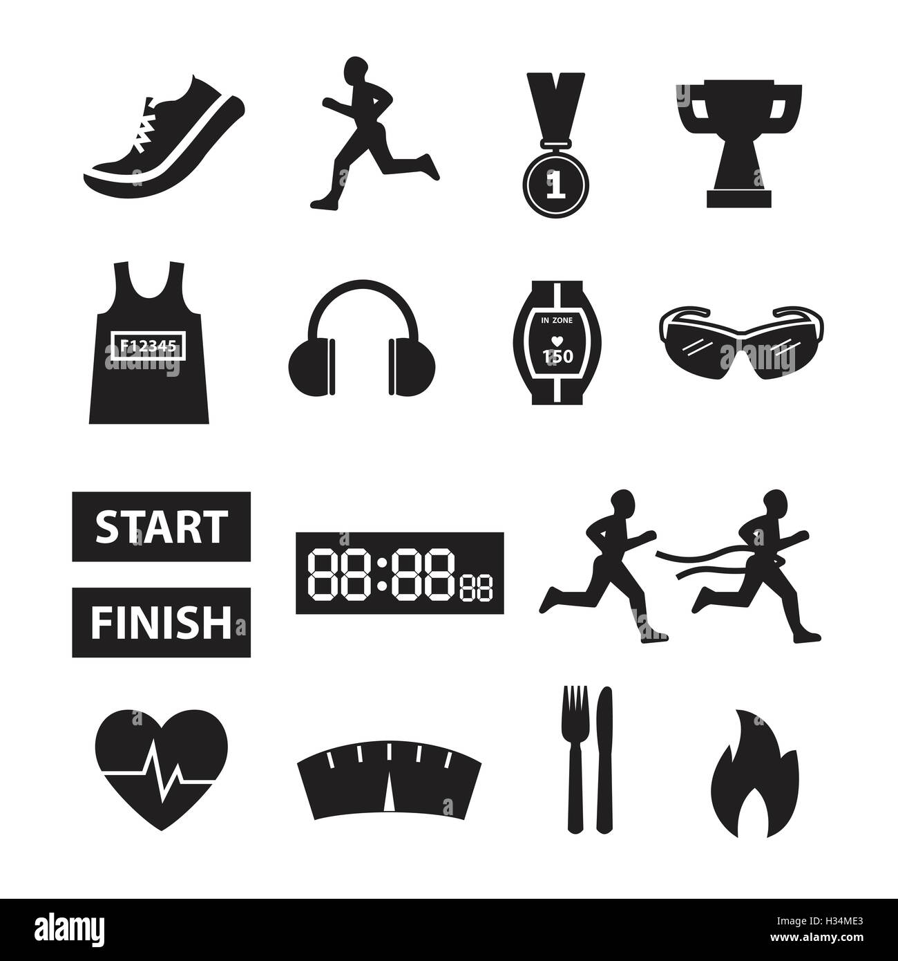 Running vector,running icon set Stock Vector Image & Art - Alamy