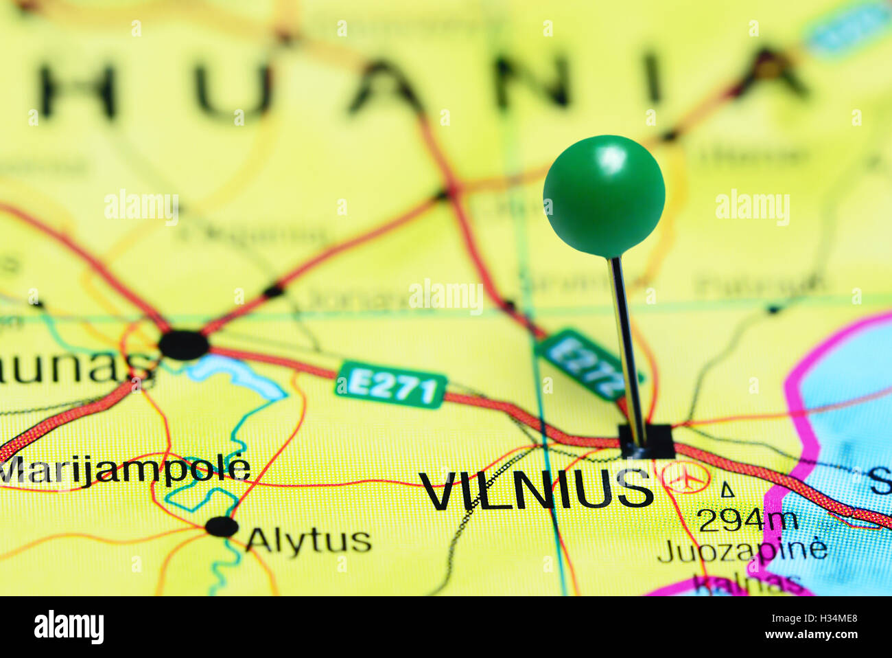 Map of vilnius hi-res stock photography and images - Alamy