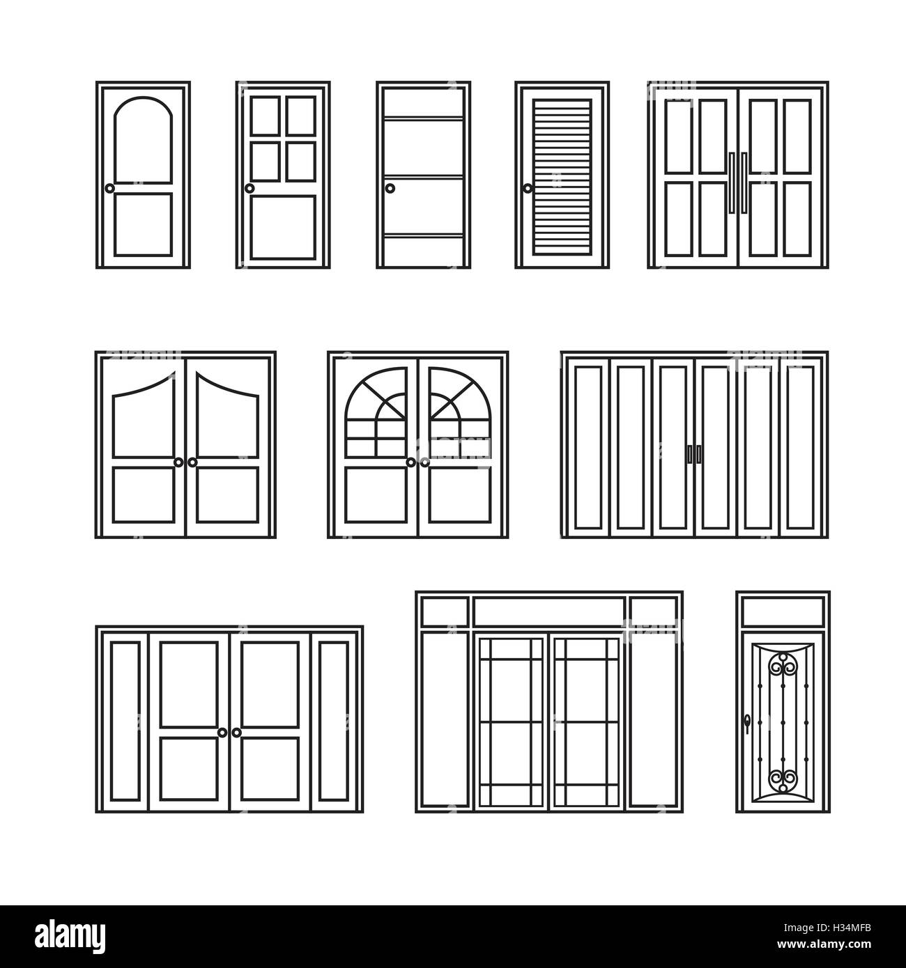 Open apartment door view Stock Vector Images - Alamy