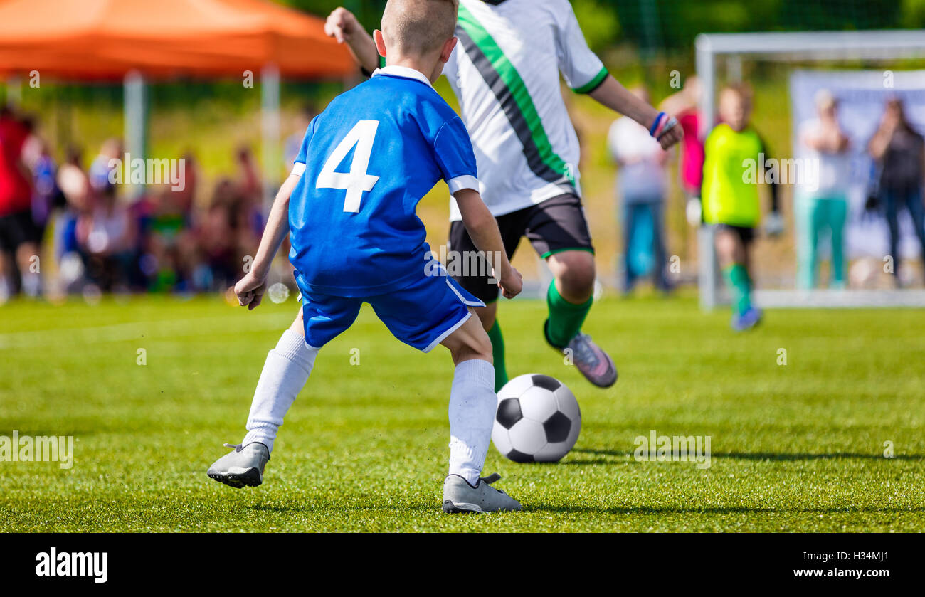 Children Playing Professional Football Match Stock Photo - Alamy