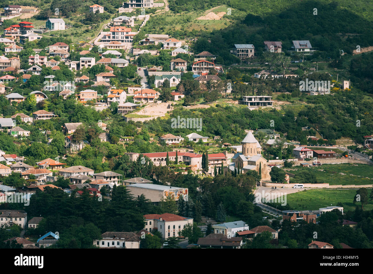 Mtskheta, Georgia. Top View Of The Svetitskhoveli Cathedral Of The ...