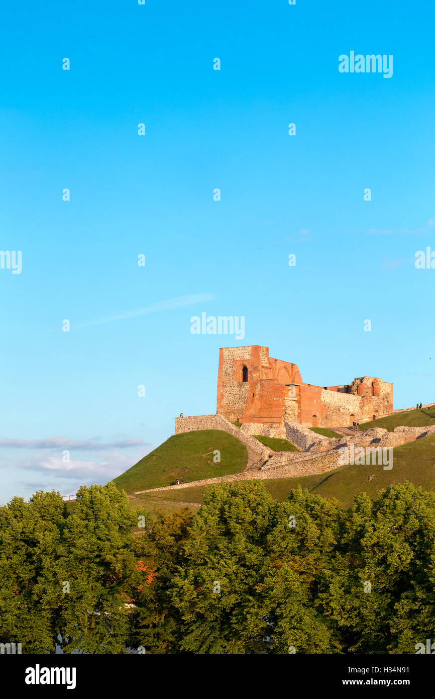 Vilnius, Lithuania. The Remains Of The Ancient Keep Fortress Of Upper ...