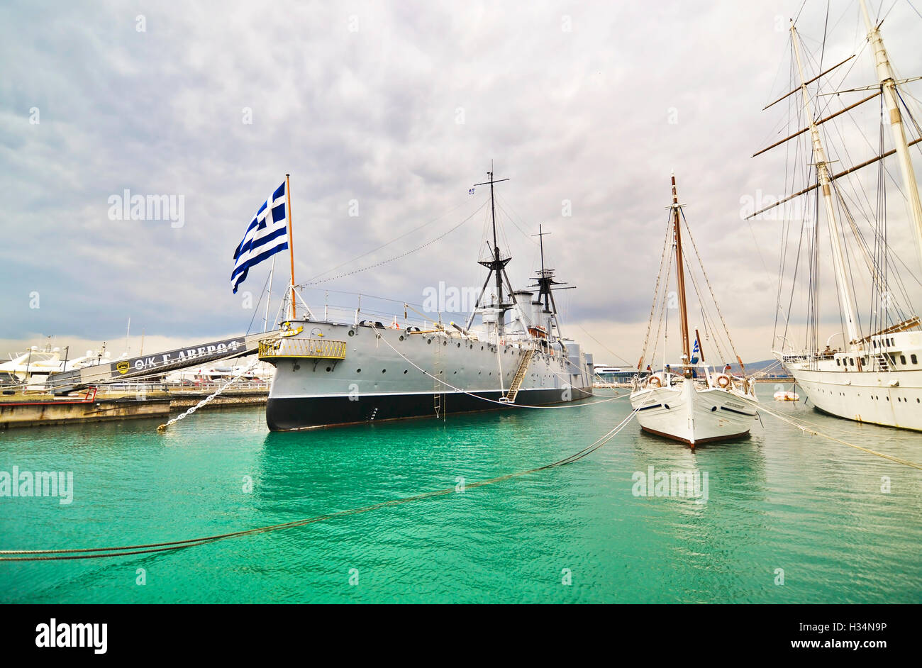 George/Georgios Averof historical battleship Greece Stock Photo - Alamy
