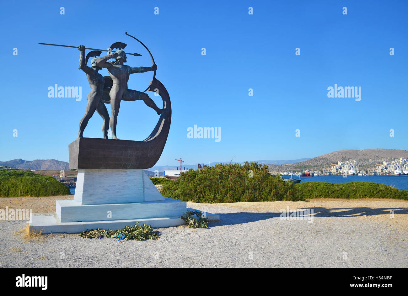 monument of the battle of Salamis Greece Stock Photo - Alamy