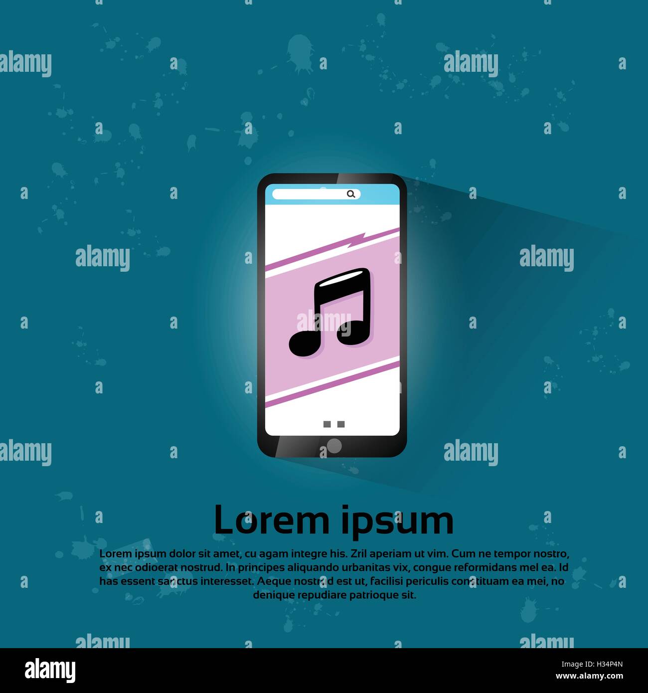 Cell Smart Phone Music Player Application Stock Vector Image & Art - Alamy