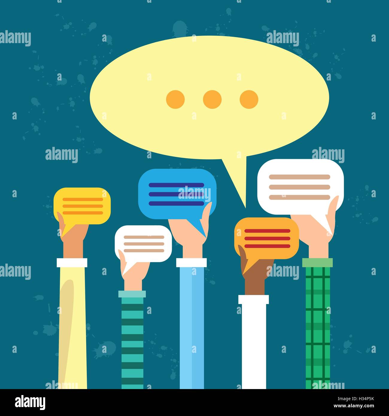 Using hands to speak Stock Vector Images - Alamy