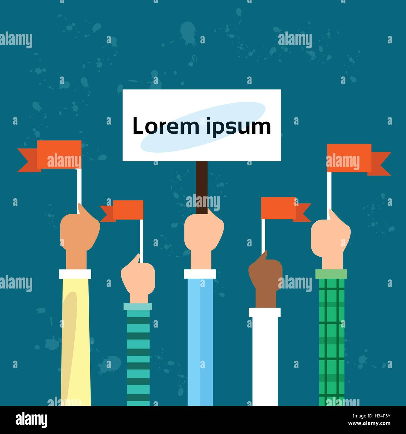 Hands protest community group Stock Vector Images - Alamy