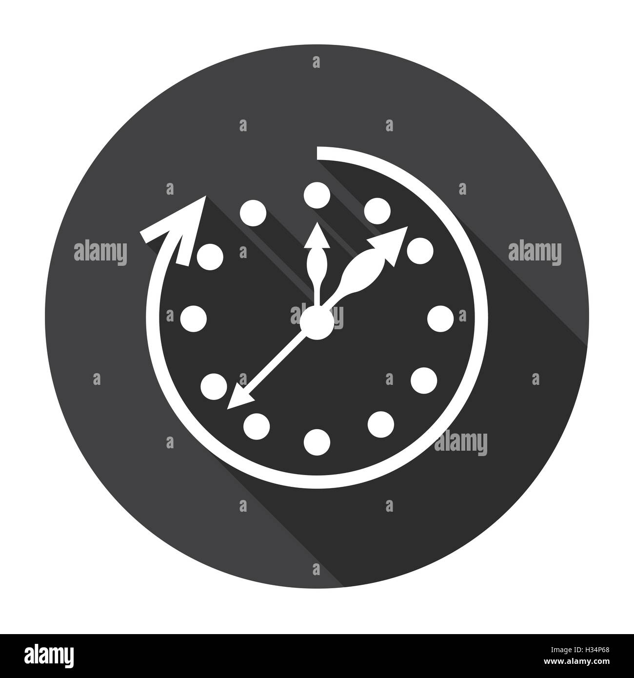 Clock Time Black Web Icon Stock Vector Image & Art - Alamy