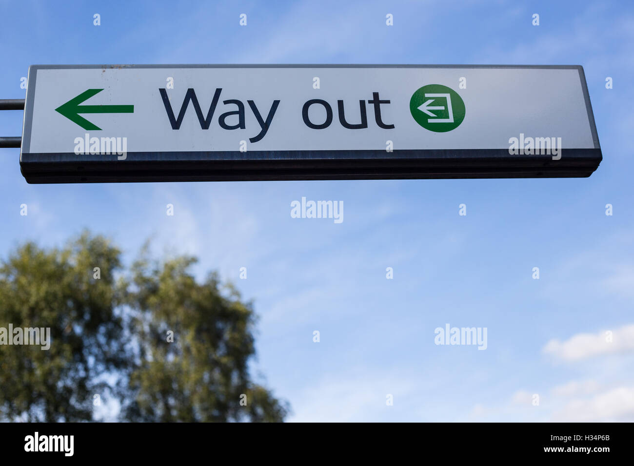 Way Out Sign Stock Photo Alamy Way Out Sign Stock Photo Alamy