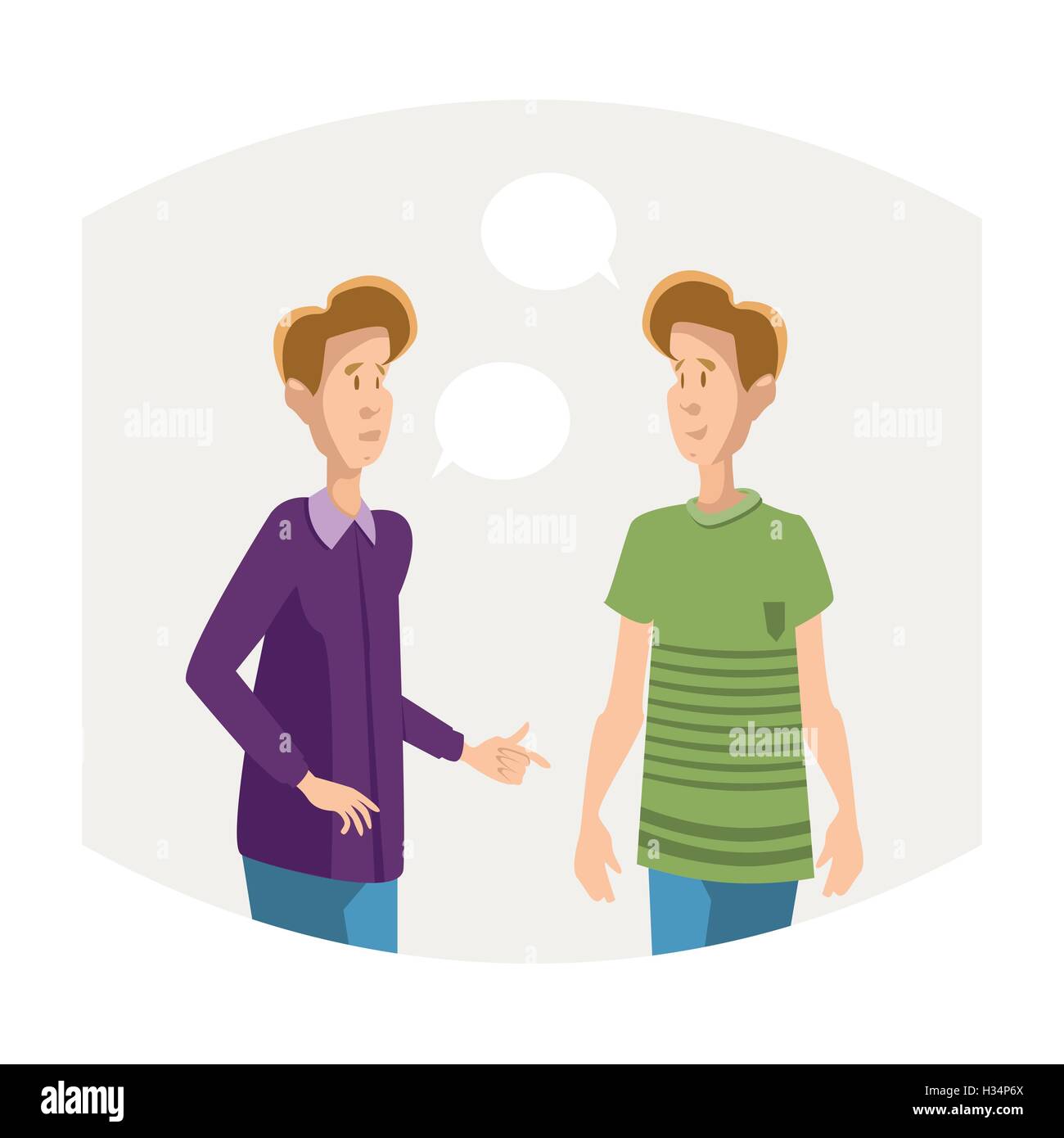 College students serious talk Stock Vector Images - Alamy